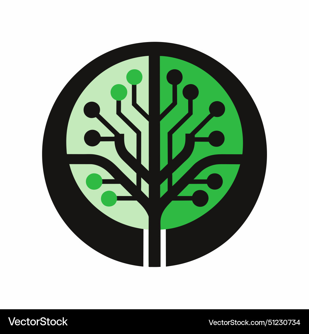 Go green energy logo Royalty Free Vector Image