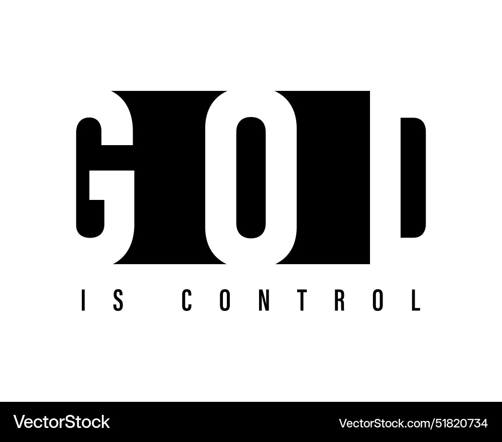 God is control bible verse t shirt design Vector Image