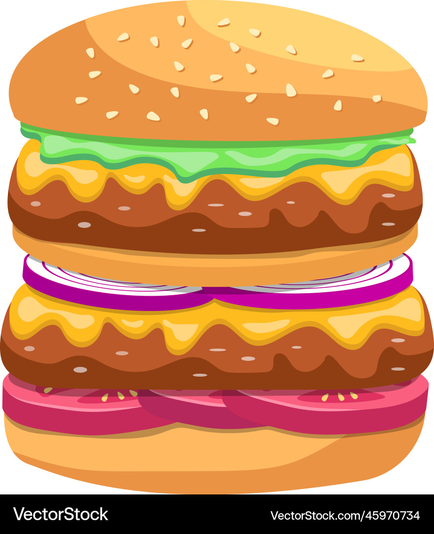 Hamburger Royalty Free Vector Image - VectorStock