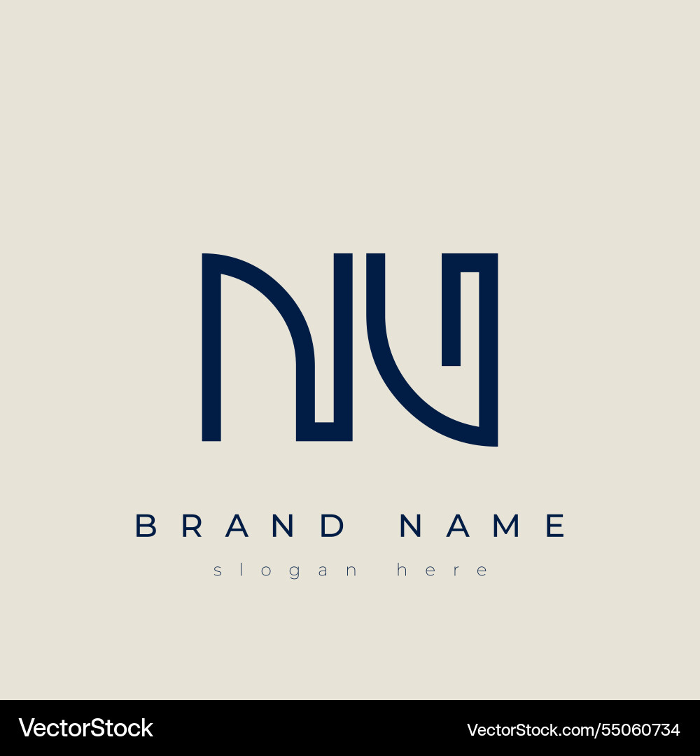 Nv alphabet letter icon logo – Royalty-Free Vector | VectorStock