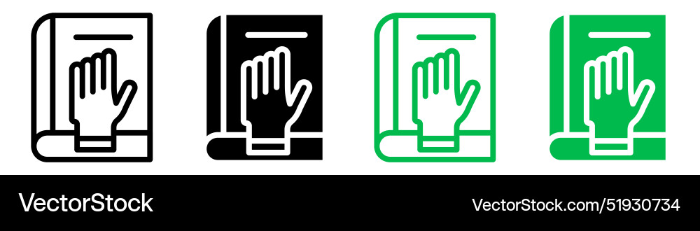 Oath icon logo set Royalty Free Vector Image - VectorStock