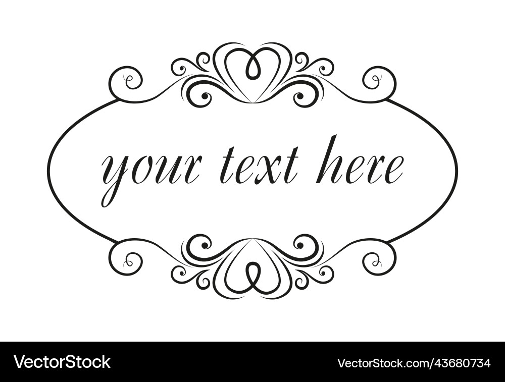 Template with text isolated empty field ornaments Vector Image