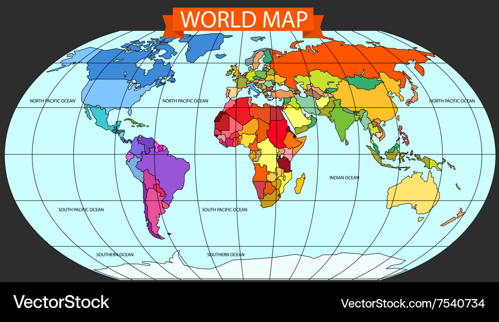 World Map Template Royalty Free Vector Image - VectorStock