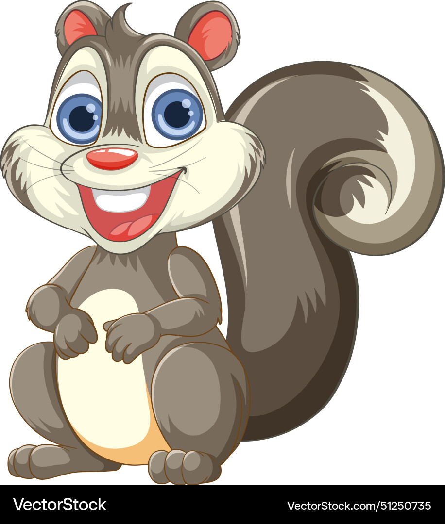 A cute smiling squirrel Royalty Free Vector Image