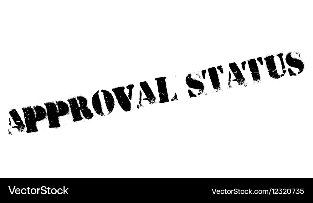 Approval status rubberstamp Royalty Free Vector Image