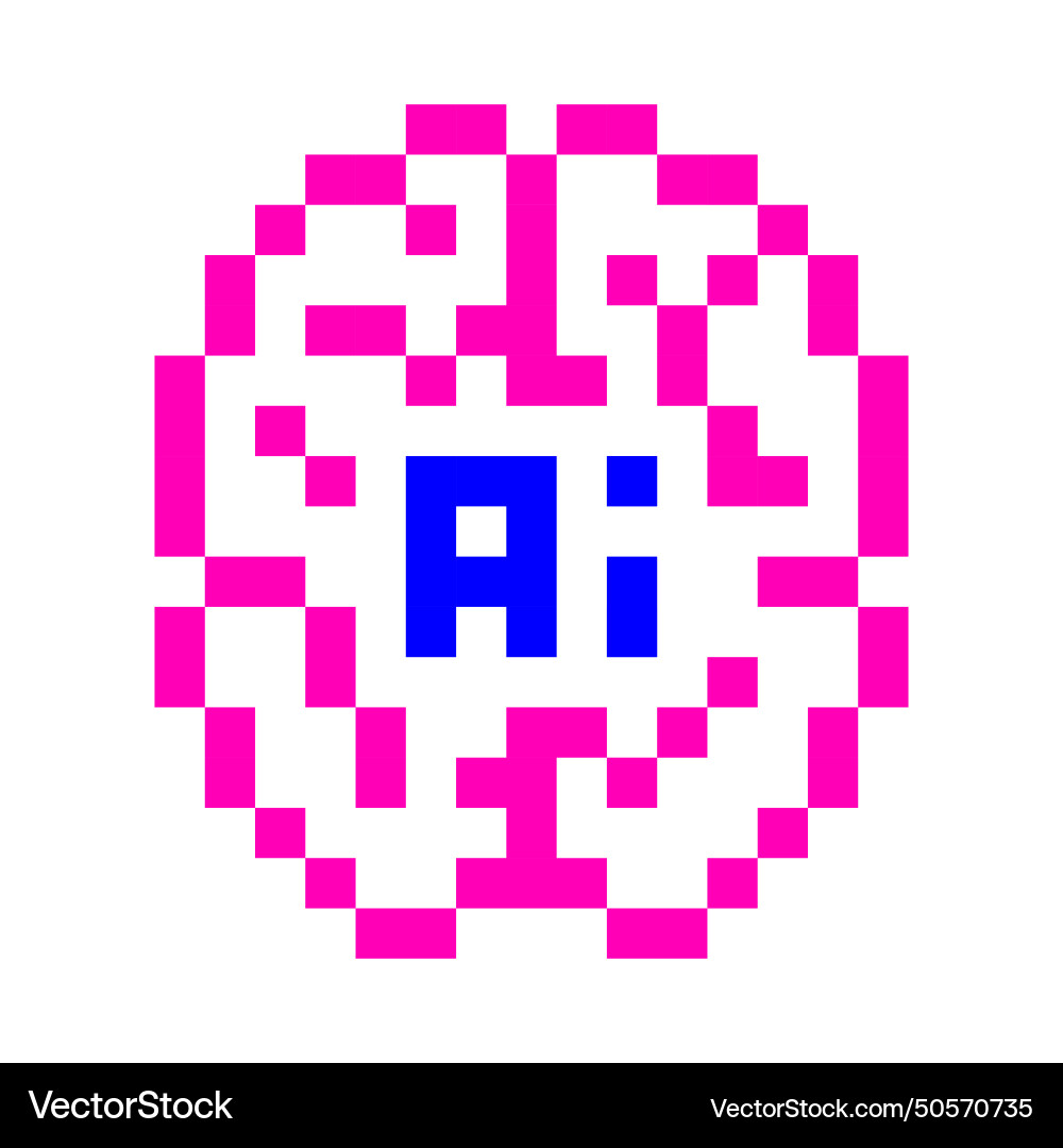 Artificial intelligence icon logo Royalty Free Vector Image