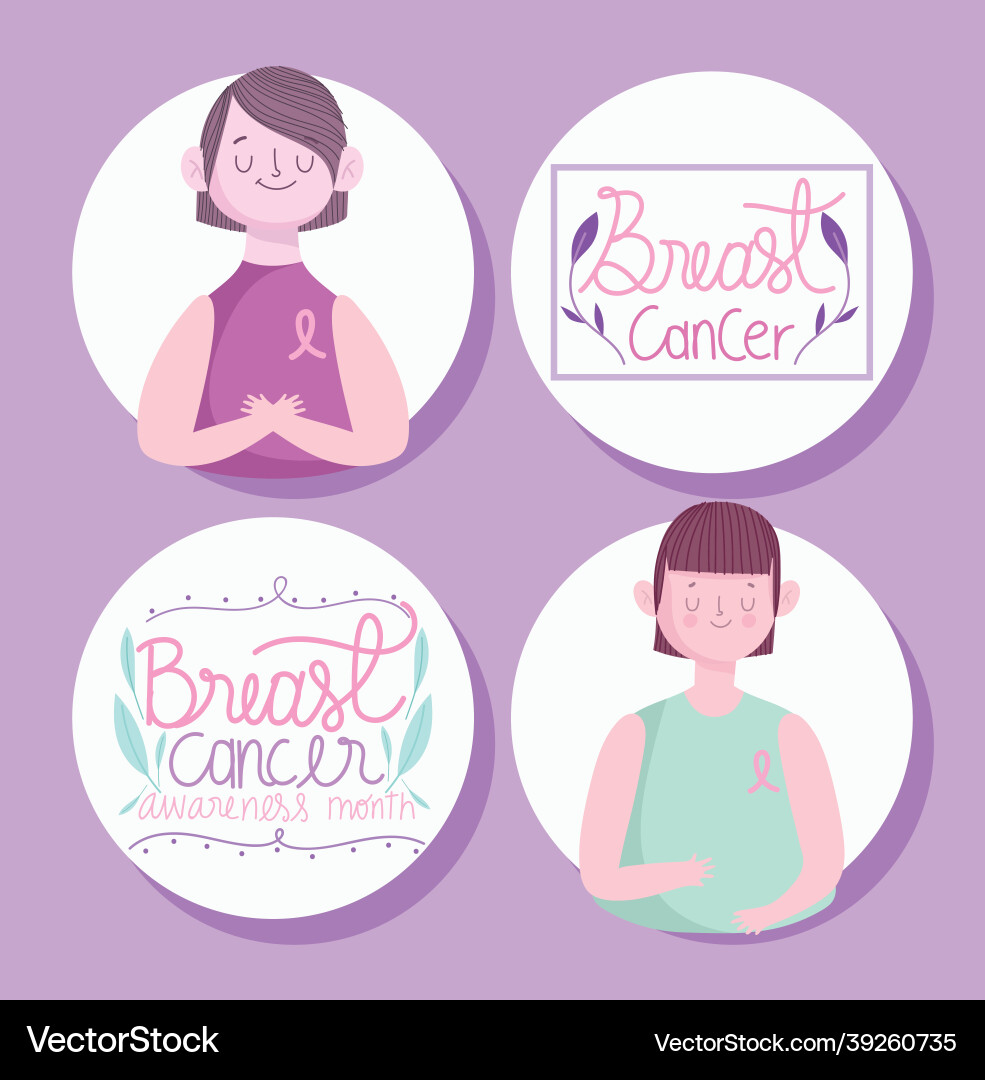 Breast cancer and survivor Royalty Free Vector Image