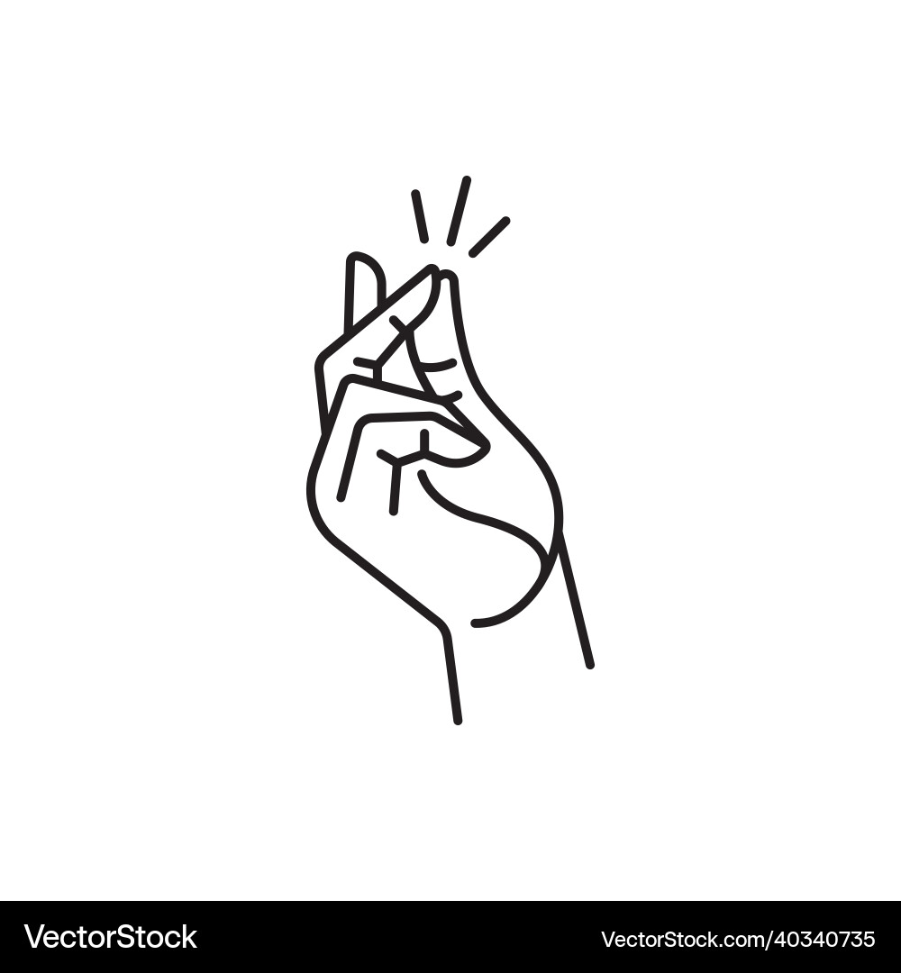 Finger snapping hand gesture icon Royalty Free Vector Image