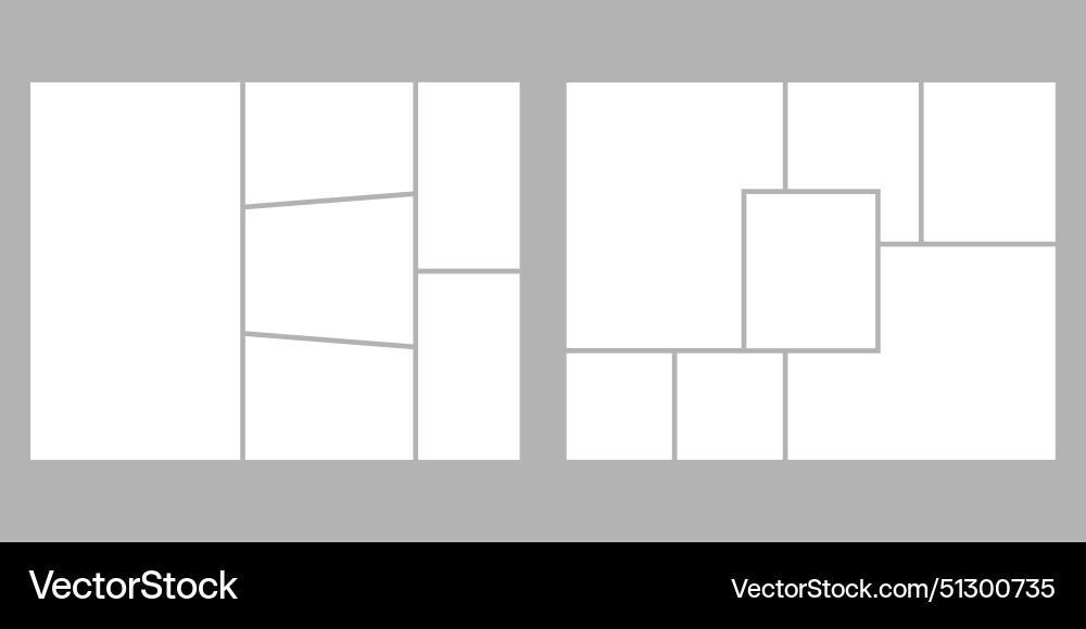 Minimalistic geometric photo frame layout Vector Image
