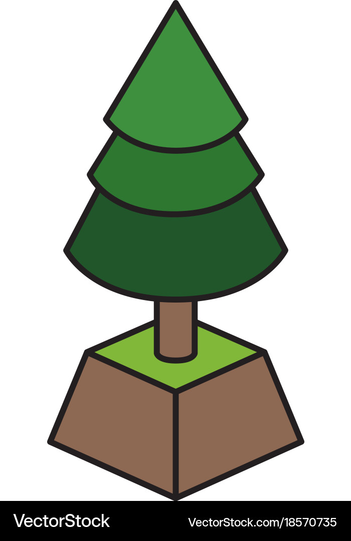 Pine tree design Royalty Free Vector Image - VectorStock