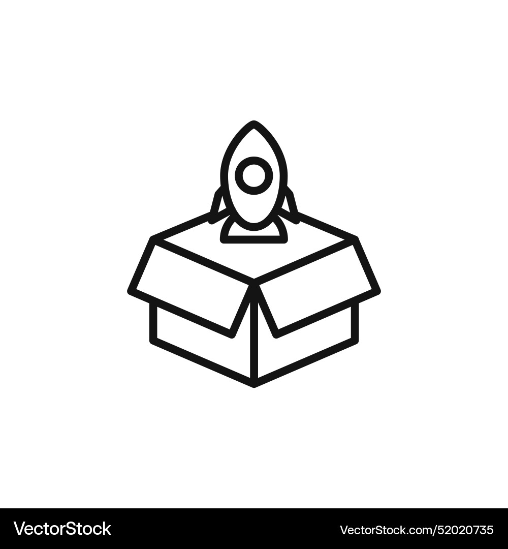 Product release icon outline collection in black Vector Image