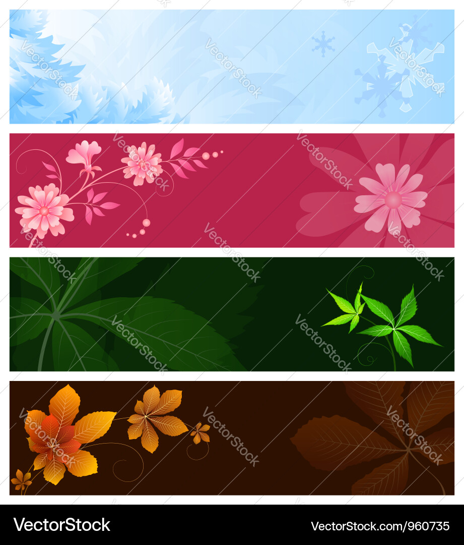 Seasonal banners Royalty Free Vector Image - VectorStock