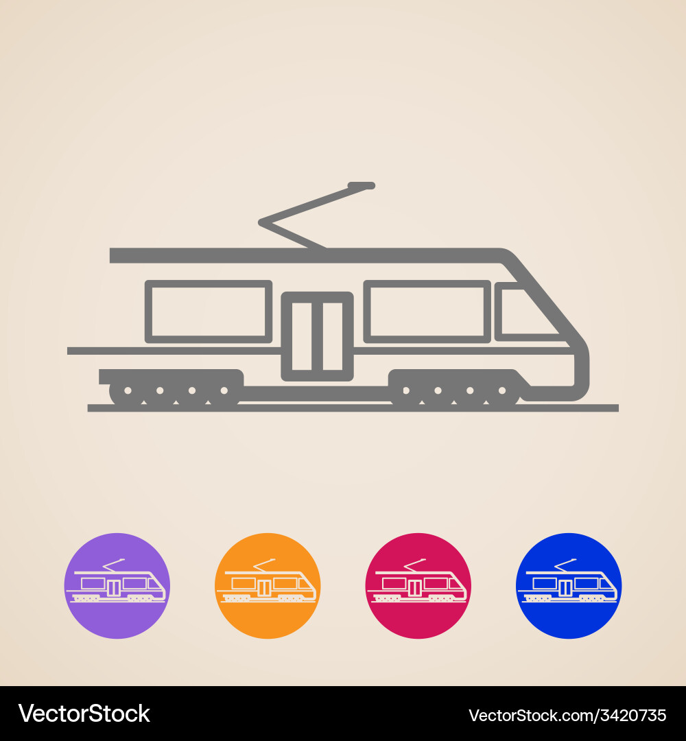 Train icons Royalty Free Vector Image - VectorStock