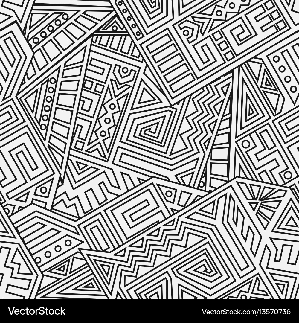 Aztec seamless pattern Royalty Free Vector Image