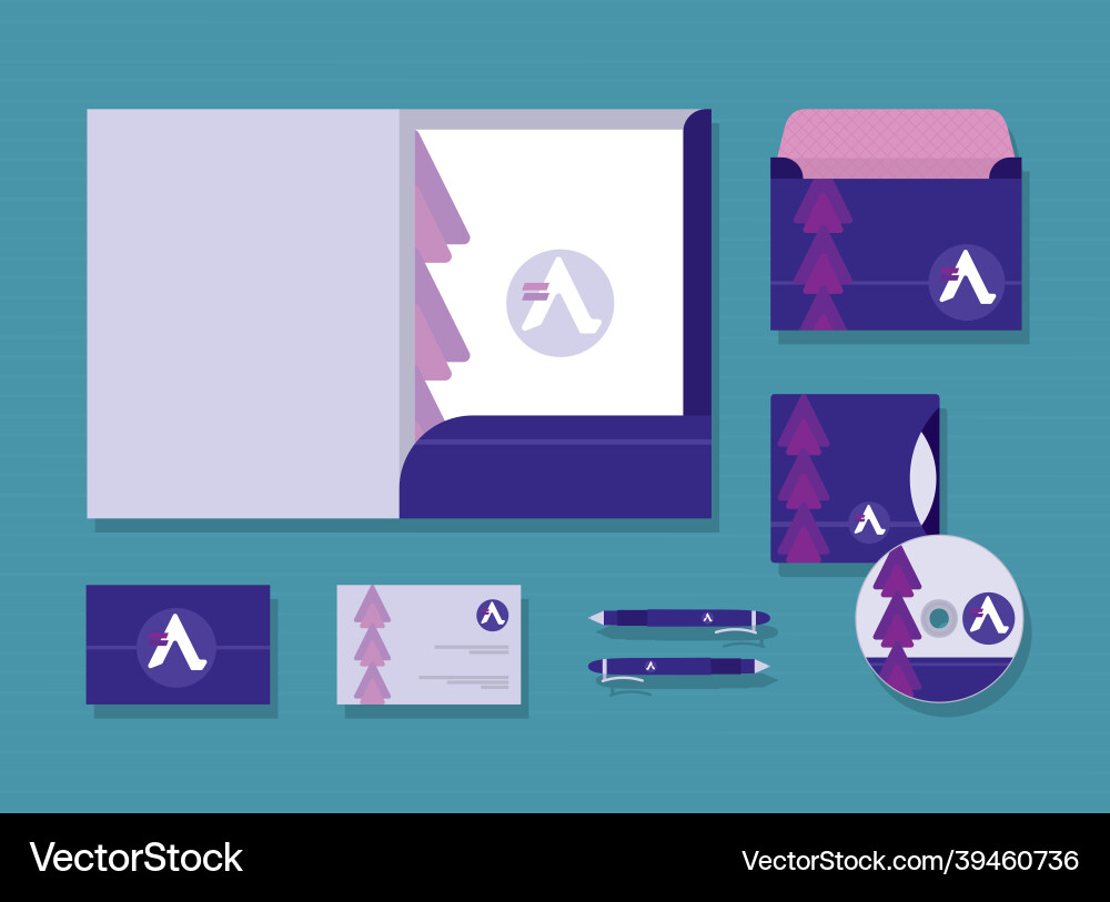 Business corporate elements mockup Royalty Free Vector Image