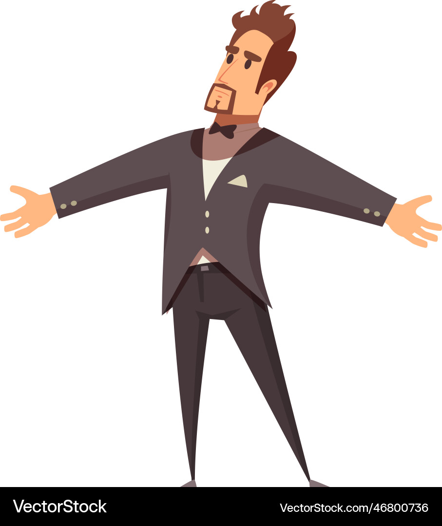 Cartoon host Royalty Free Vector Image - VectorStock