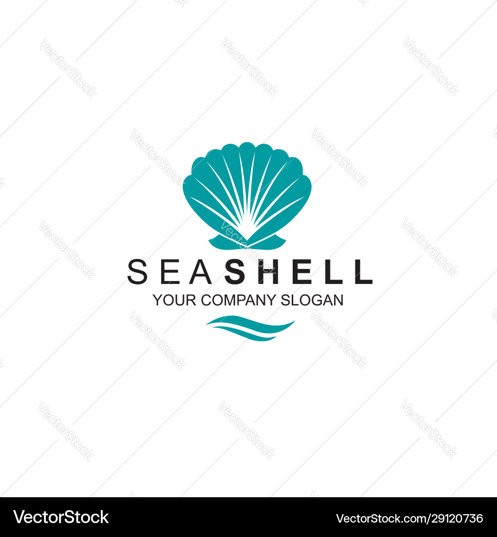 Emblem seashell Royalty Free Vector Image - VectorStock