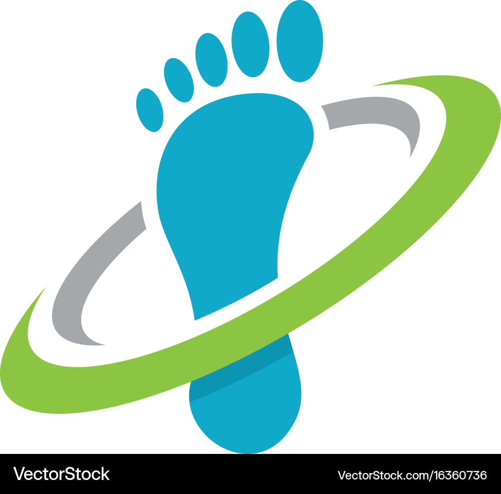 Fuß-Logo Lizenzfreies Vektorbild - VectorStock