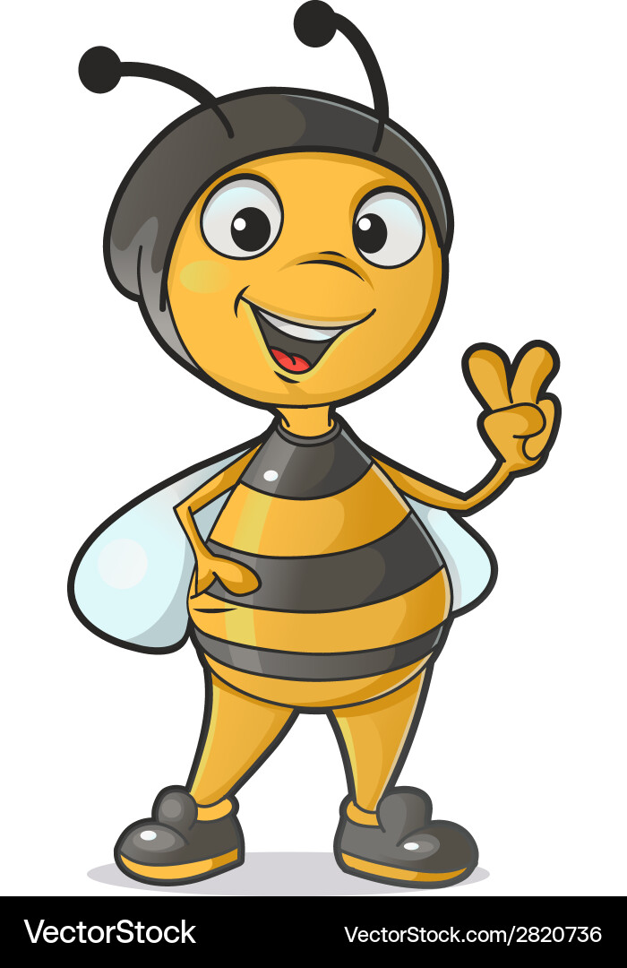Funny bee Royalty Free Vector Image - VectorStock
