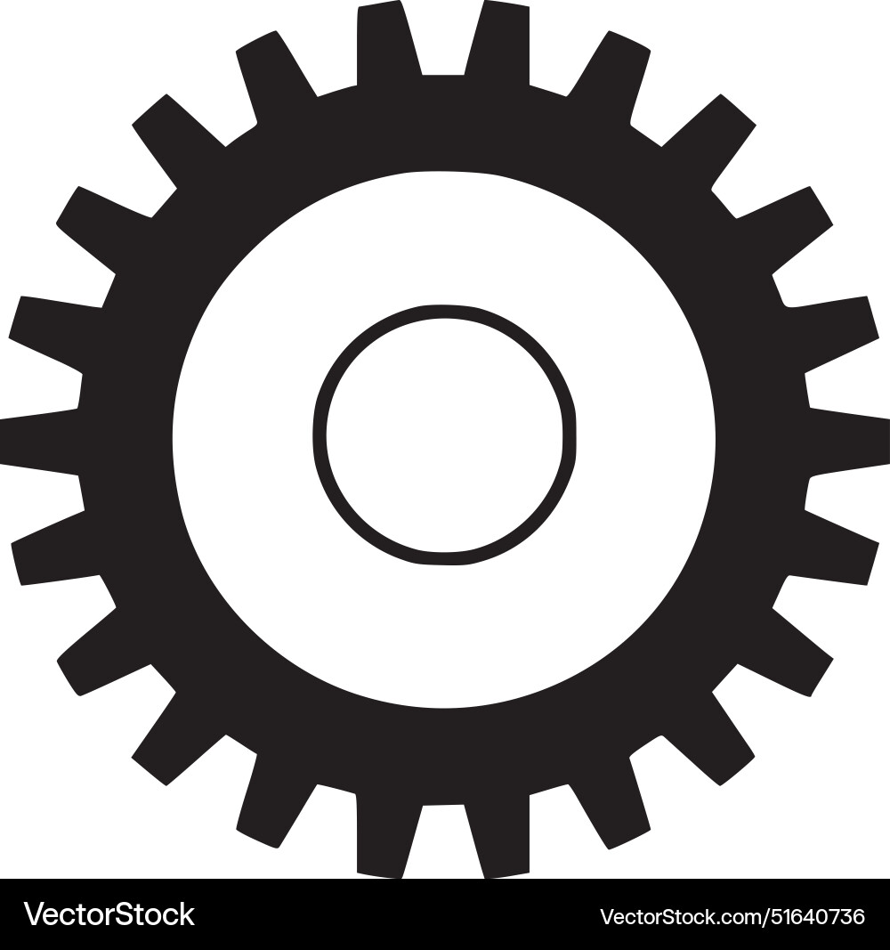 Gear - minimalist and simple silhouette Royalty Free Vector