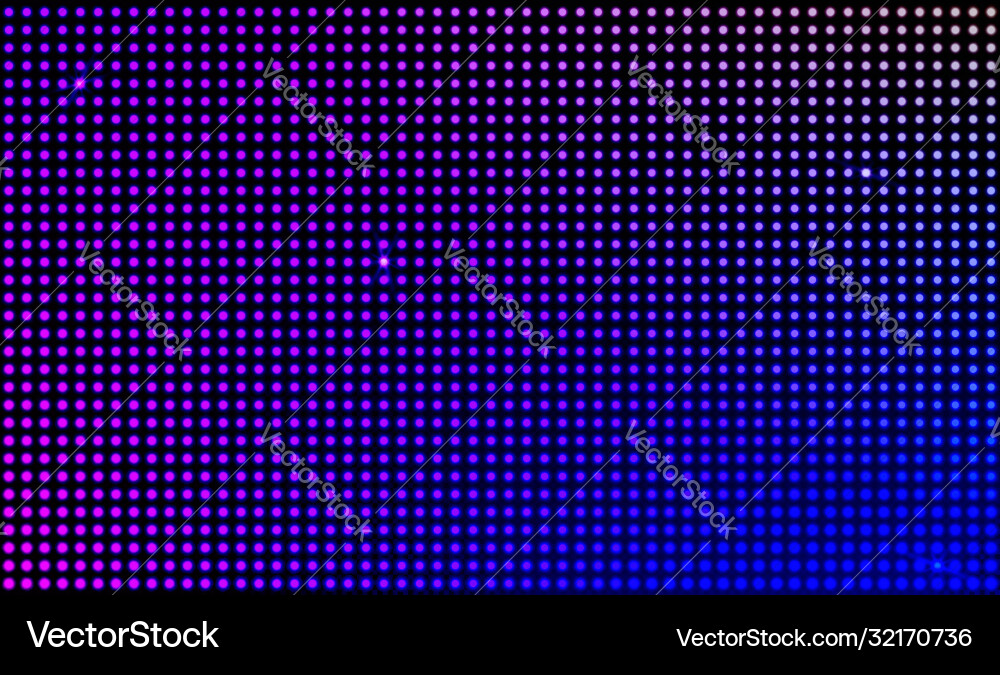 Led wall video screen with dot lights Royalty Free Vector