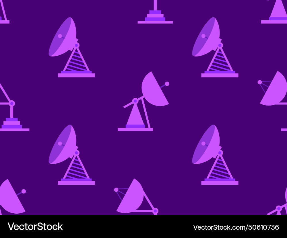 Parabolic antenna seamless pattern radio Vector Image