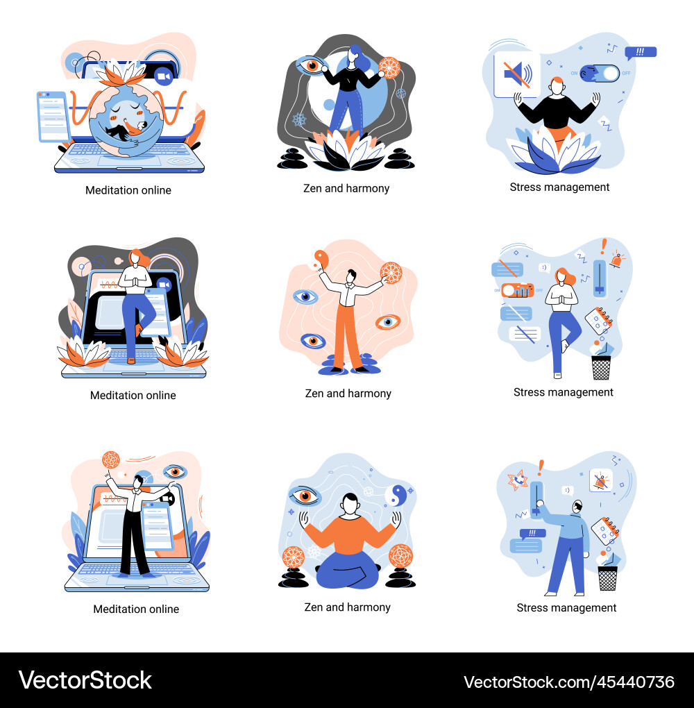 Self-management self regulation learning Vector Image