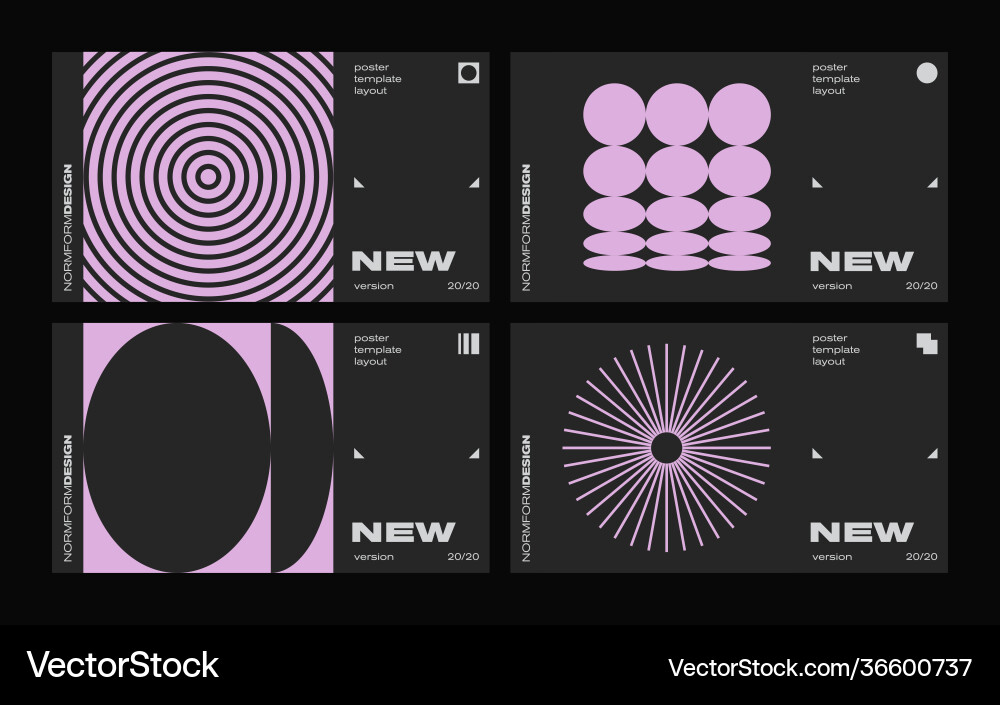 Brutalism design cover mockup Royalty Free Vector Image