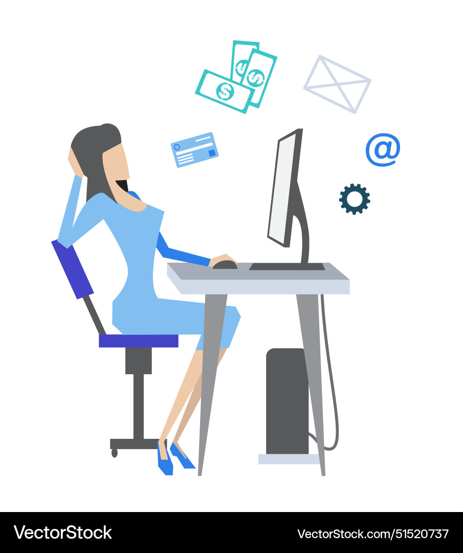 Business process with profit concept Royalty Free Vector