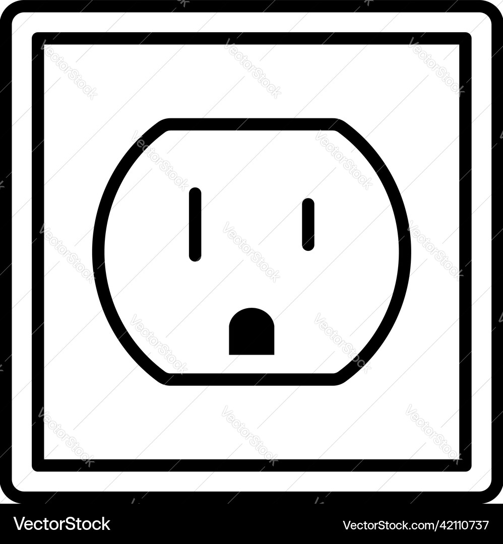 Electric outlet icon Royalty Free Vector Image