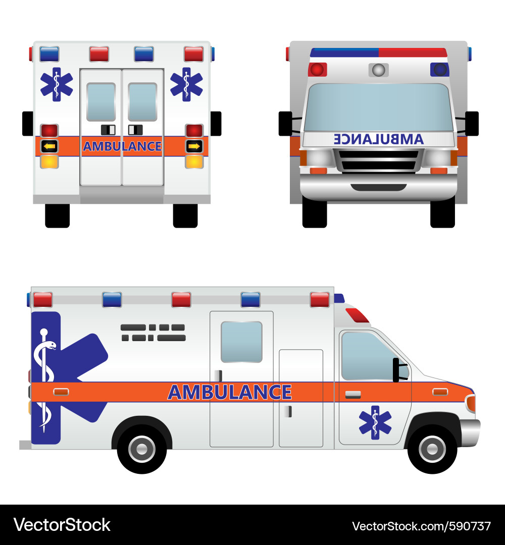 Emergency Ambulance Vehicle Royalty Free Vector Image