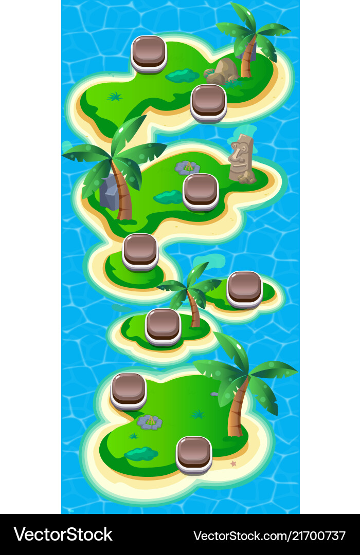 Level world map for mobile games - assets Vector Image