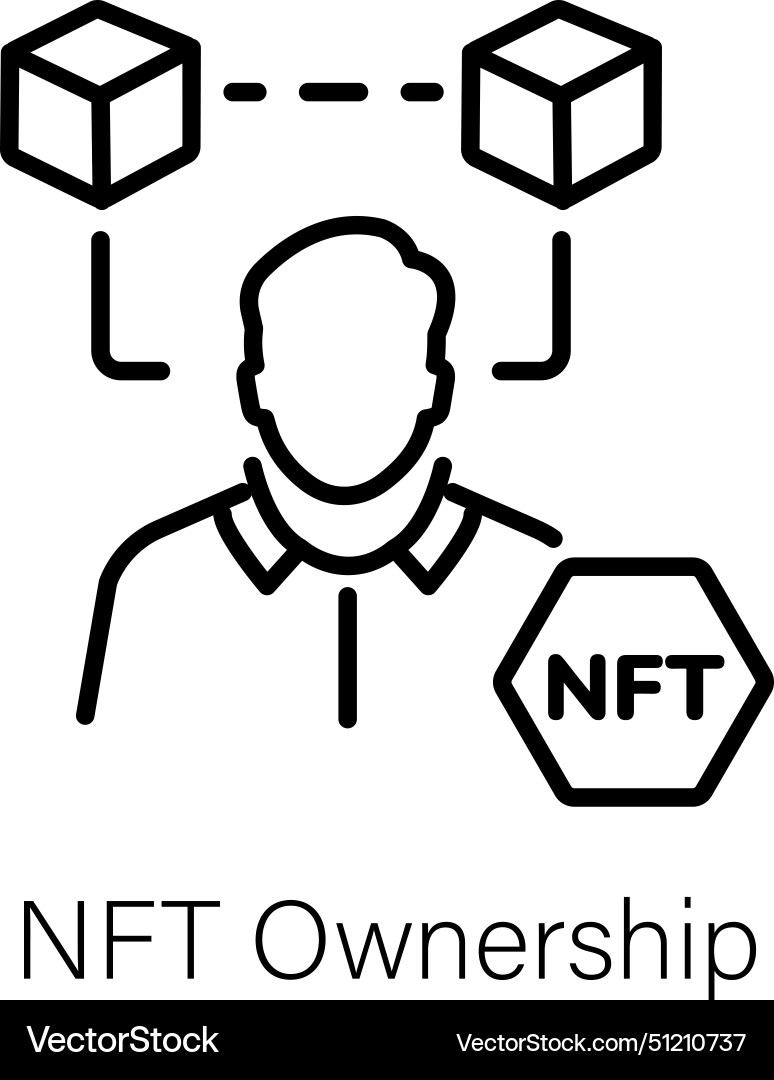Nft ownership Royalty Free Vector Image - VectorStock