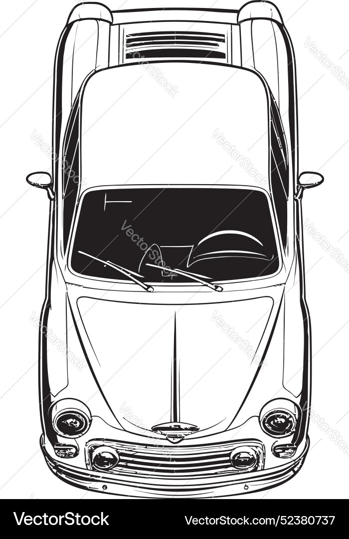 Nimbus drive car top view symbol skylight Vector Image