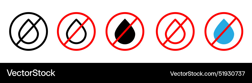 Oil free icon logo set Royalty Free Vector Image