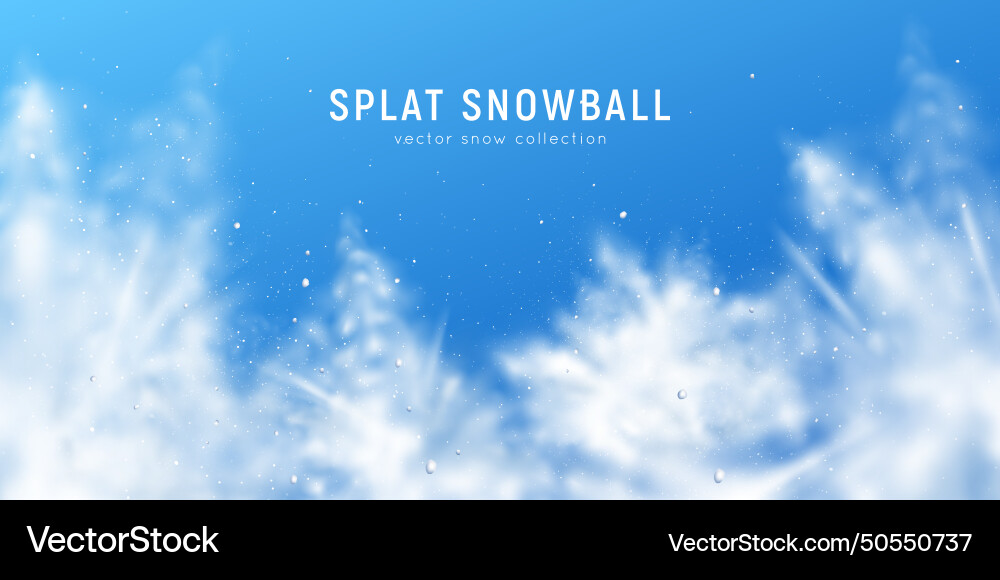 Realistic snow poster Royalty Free Vector Image