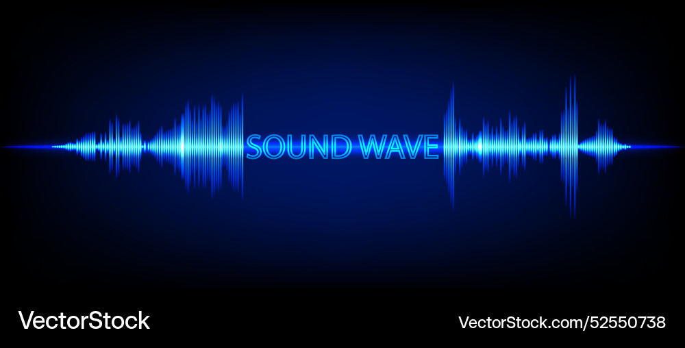 Abstract sound wave blue digital frequency Vector Image