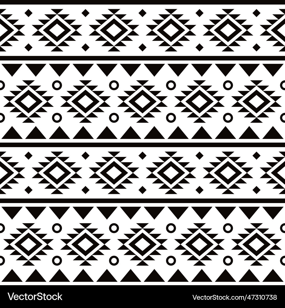 Aztec tribal geometric seamless pattern Royalty Free Vector