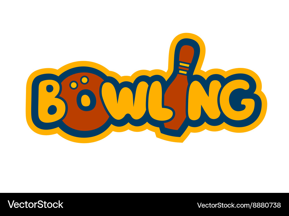 Bright bowling sign Royalty Free Vector Image - VectorStock