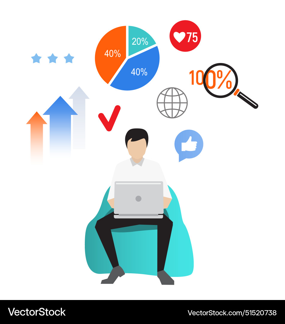 Business process with profit concept Royalty Free Vector