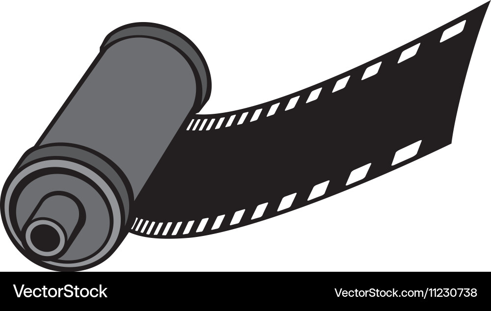 Camera film roll icon Royalty Free Vector Image