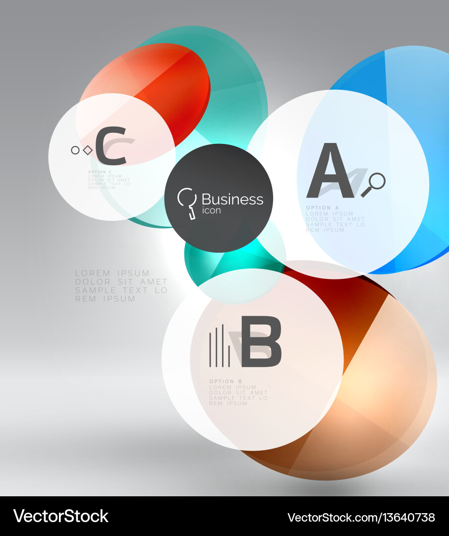 Circle banner template Royalty Free Vector Image