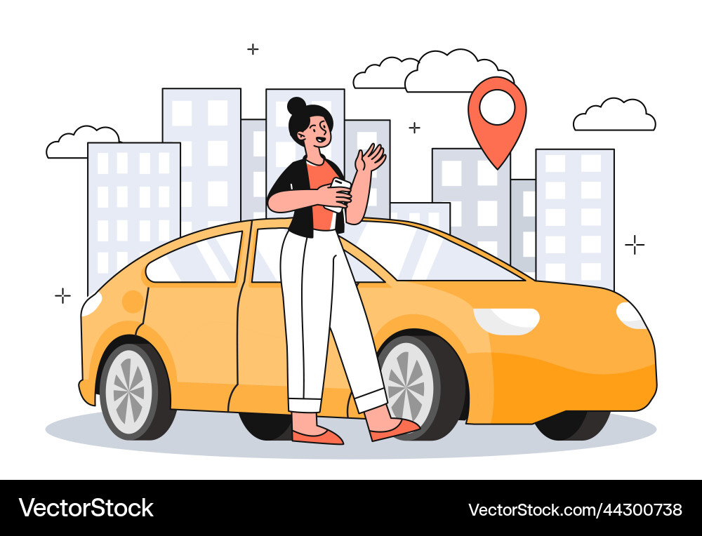 City driver concept Royalty Free Vector Image - VectorStock