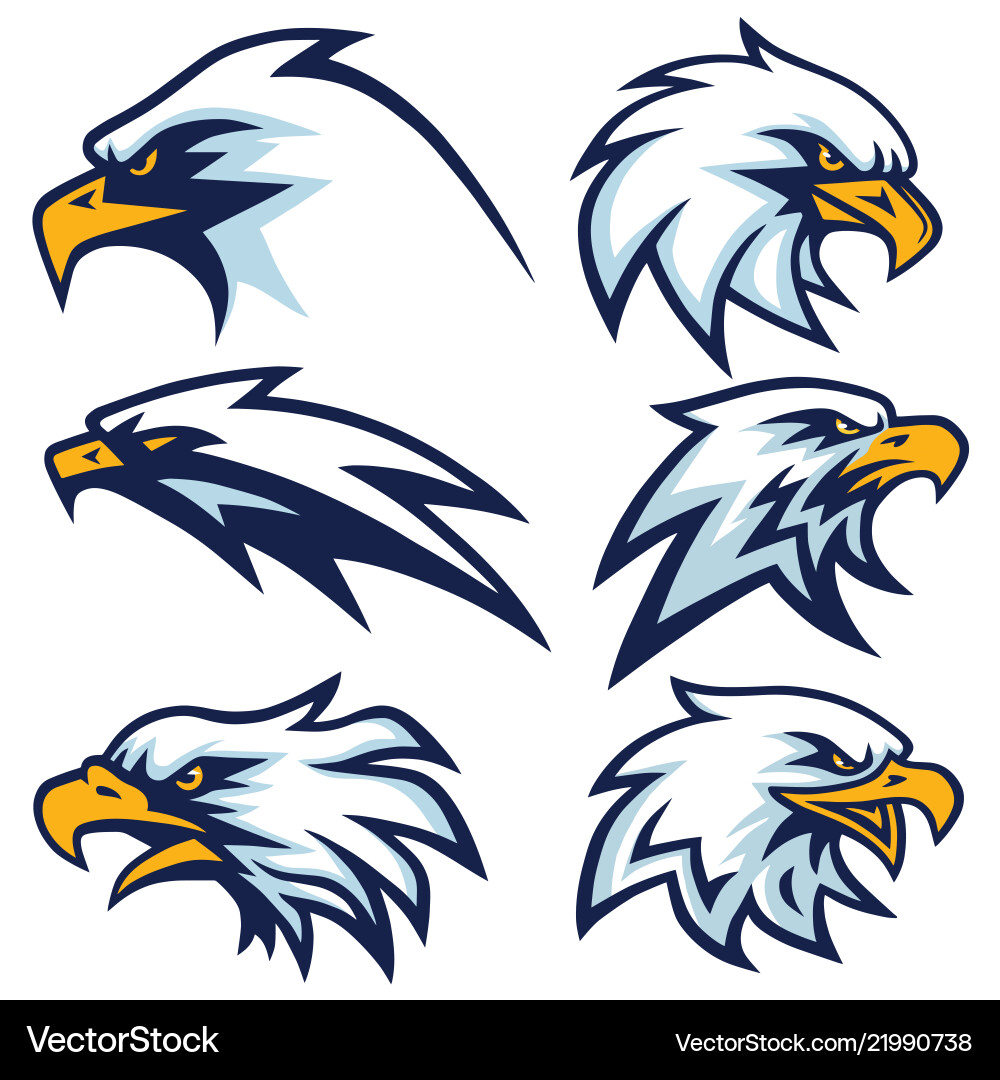 Eagle logo set Royalty Free Vector Image - VectorStock