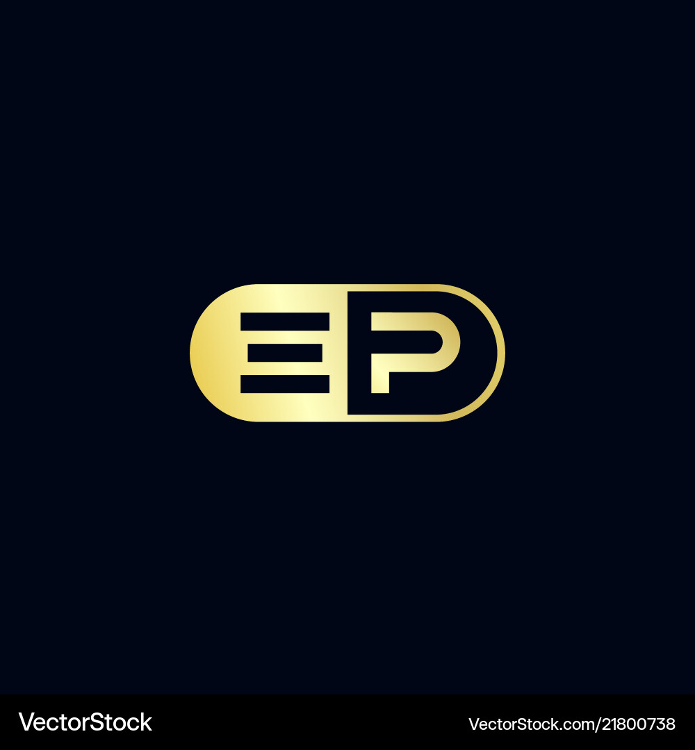 Initial letter ep logo template design Royalty Free Vector