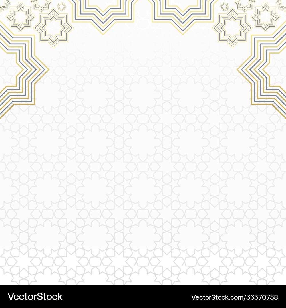 Islamic background design golden pattern Vector Image