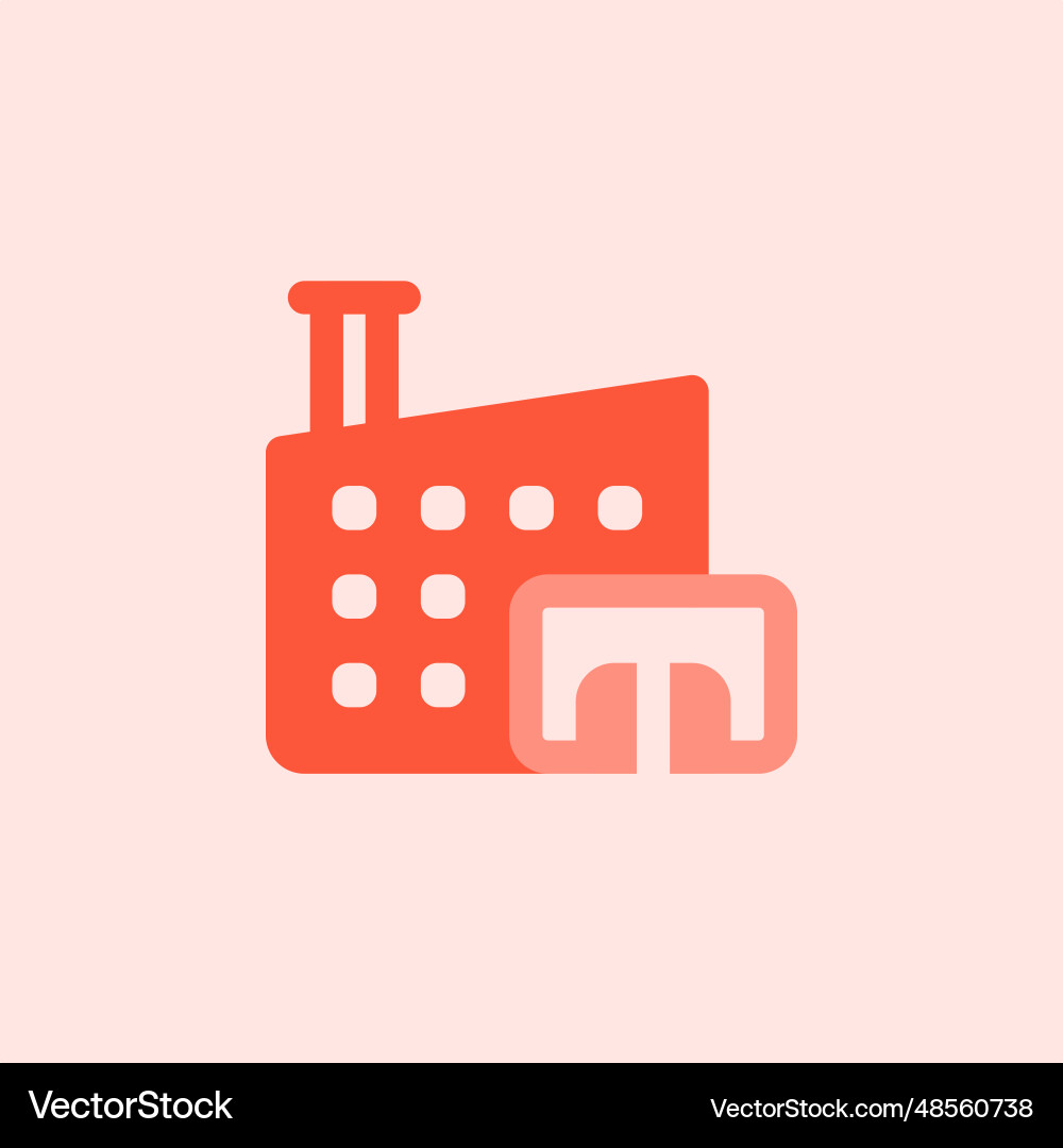 Large scale factory with extensive infrastructure Vector Image