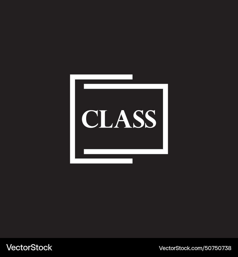 Letter c class black board simple Royalty Free Vector Image