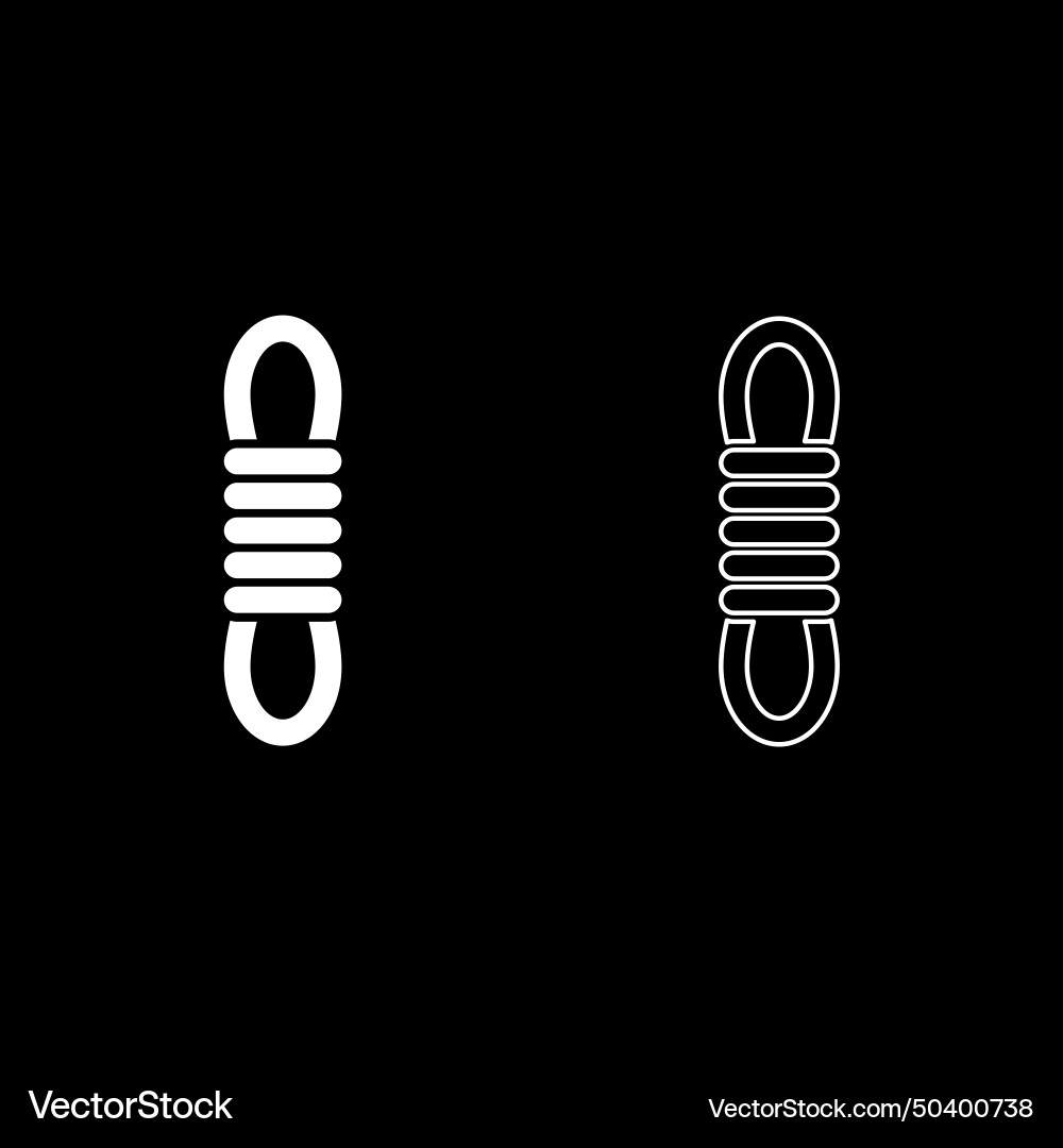 Rope climber hank bunch coil mountaineering Vector Image