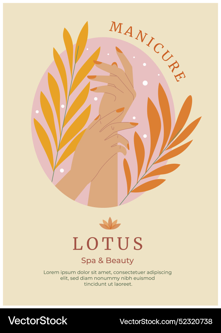 Spa poster design template Royalty Free Vector Image